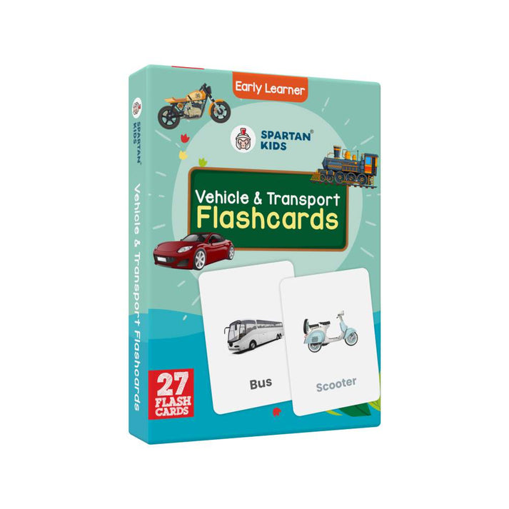Vibrant Vehicle Flash Cards | 27 Early Learning for Kids – Spartan Kids