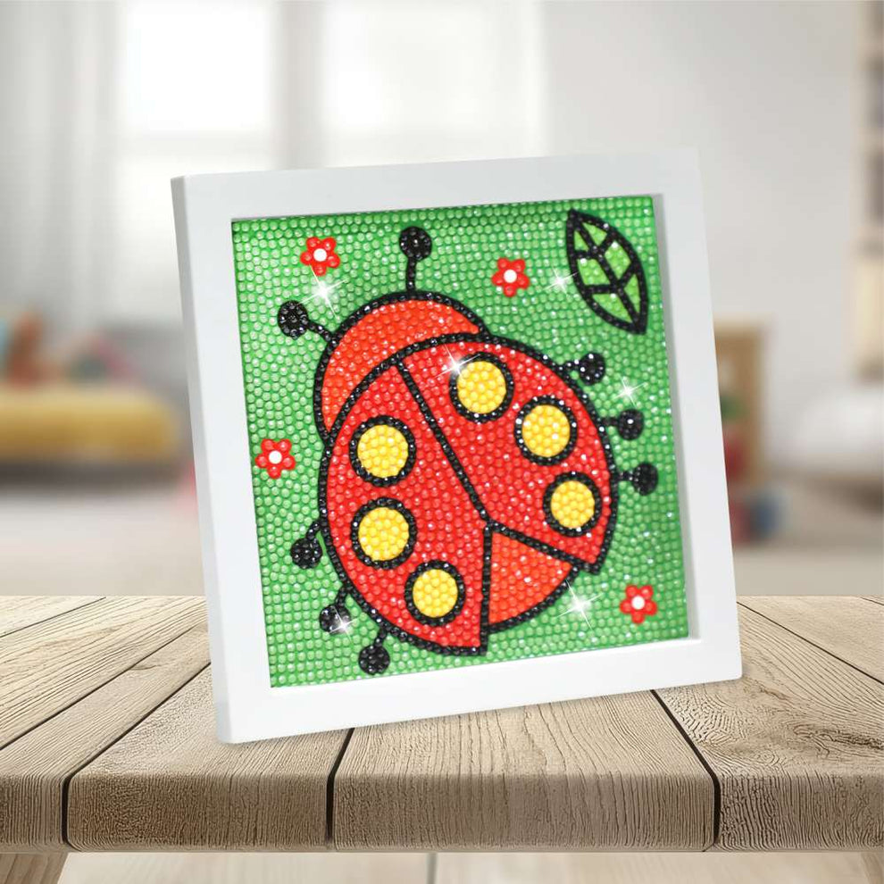 Ladybug Diamond Art Kit | Sparkling Craft for Kids – Spartan Kids